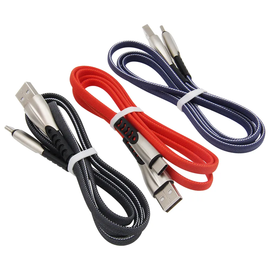 Durable Zinc Alloy Phone Cables: 1m Nylon Braided Fast Charging Cords ...