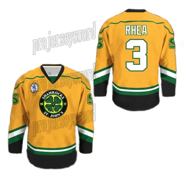 Mag A3740 #3 Ross Rhea St. JohnS ShamrockS Hockey Jersey 100% Stitched ...