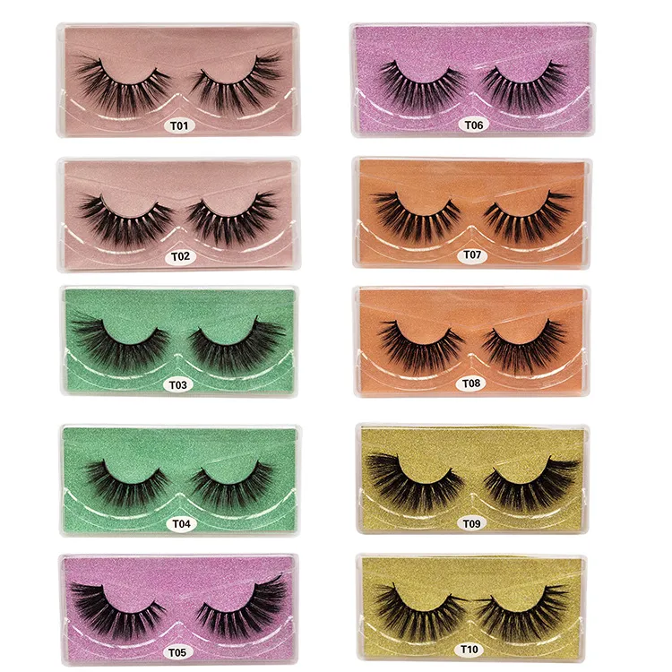 Wholesale 3D Faux Mink Eyelashes, Natural Long Fake Lashes, False ...
