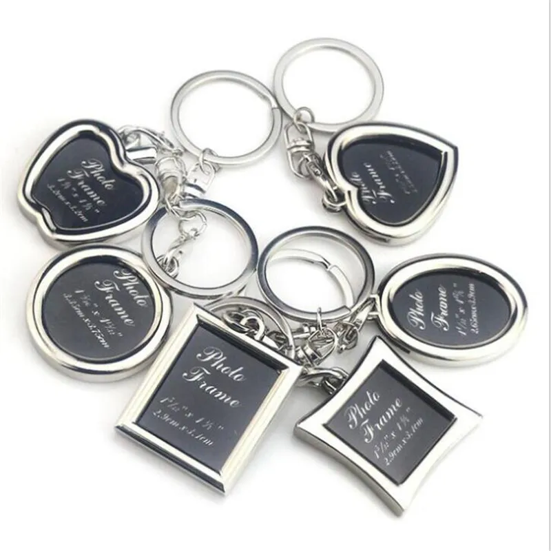 Heart Lover Keychain Blank Metal Stamping Photo Ring Charm Holder For ...