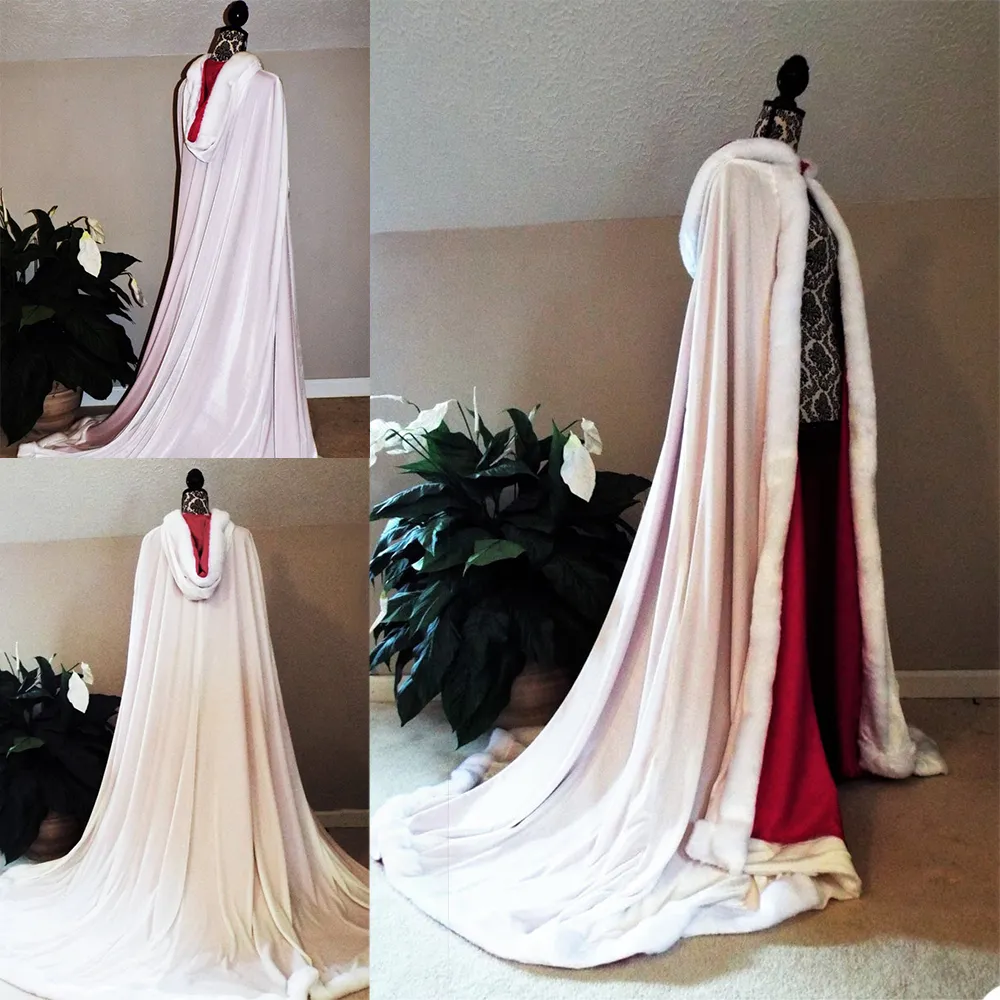 Elegant Hooded Bridal Shawl Wrap - Custom Made Sweep Length Wedding ...