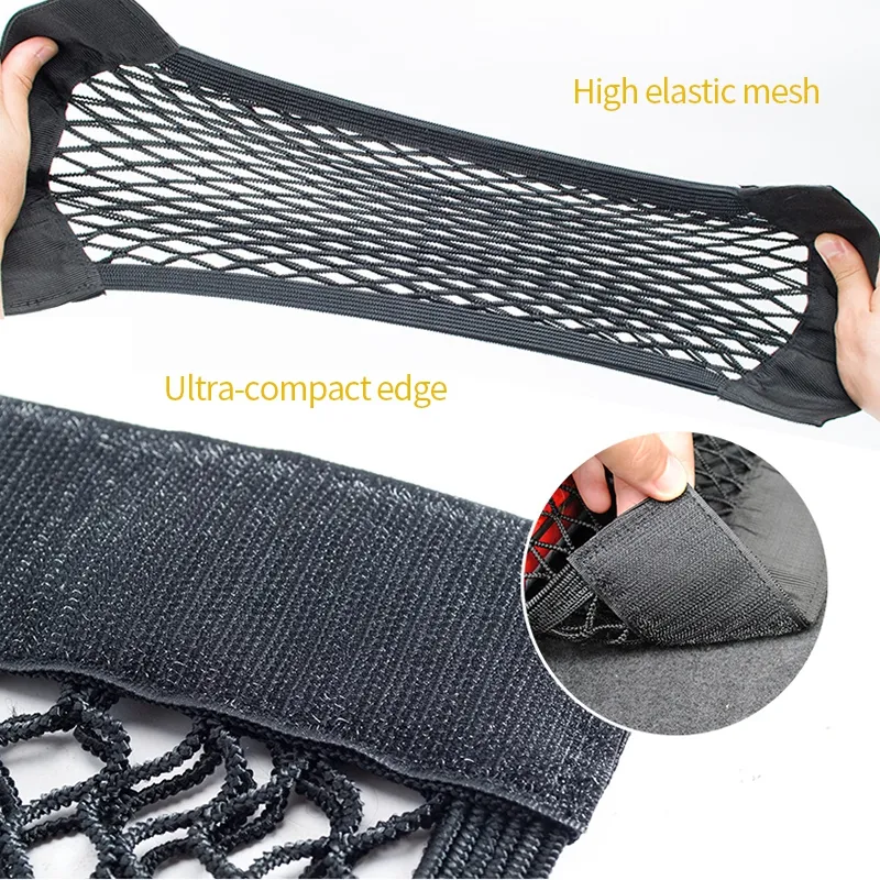 Car Magic Sticker Mesh Storage Bag 40*25cm Auto Back Rear Trunk Seat ...