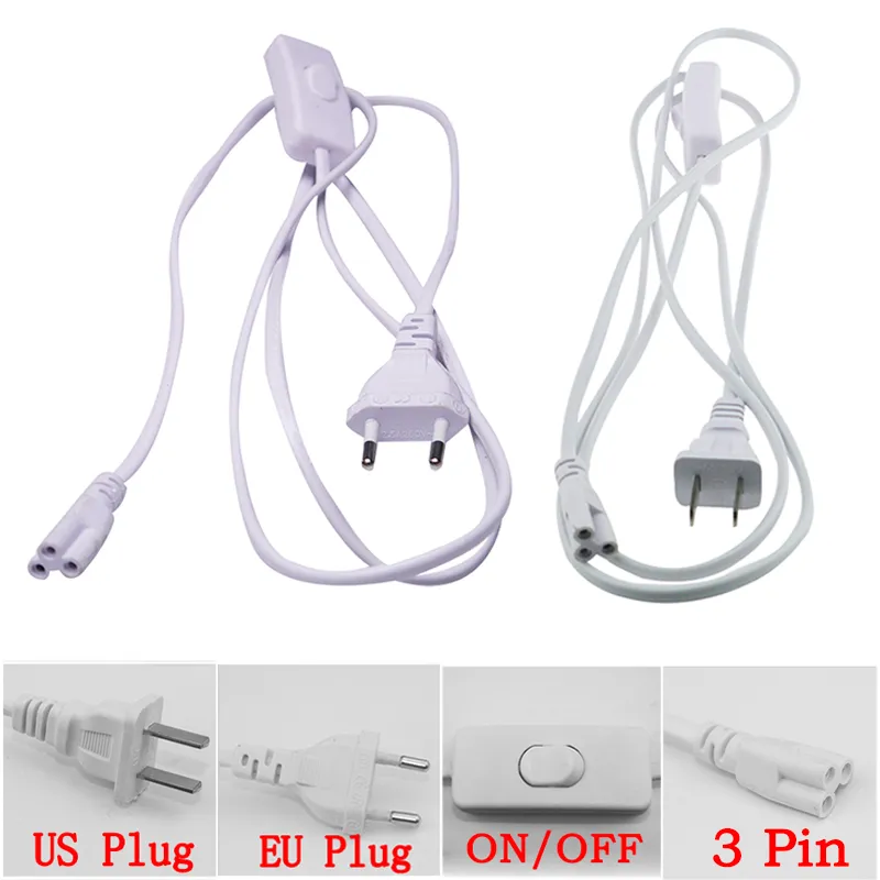 DHgate.com:3 Pin T5 T8 Connector Cable 150cm with Switch Power Cord ...