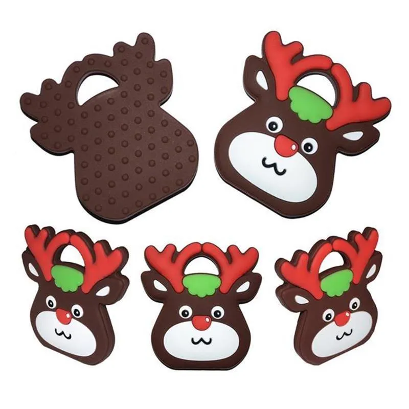 Animal Deer Diy Silicone Bead Teether For Babies Food Grade, DIY Chain ...
