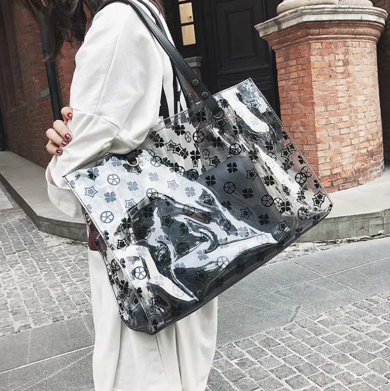 DHgate.com:20 New Transparent Plastic Womens Casual Handbags for Bulk ...