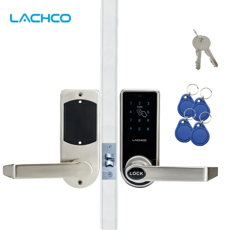 LACHCO Electronic Door Lock Touch Screen Password, 4 Cards, Digital ...