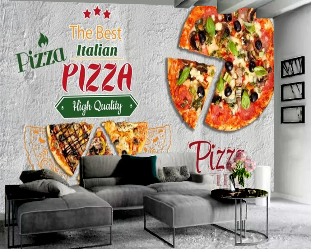 Pizza 3d Wallpaper Papel De Parede Fast Food Pizza Vegetables Food 3d