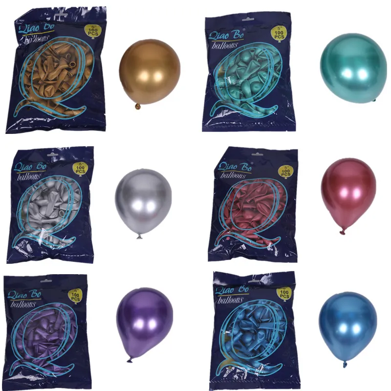 DHgate.com:100pcs 5 inch metal color thickened latex balloon romantic ...
