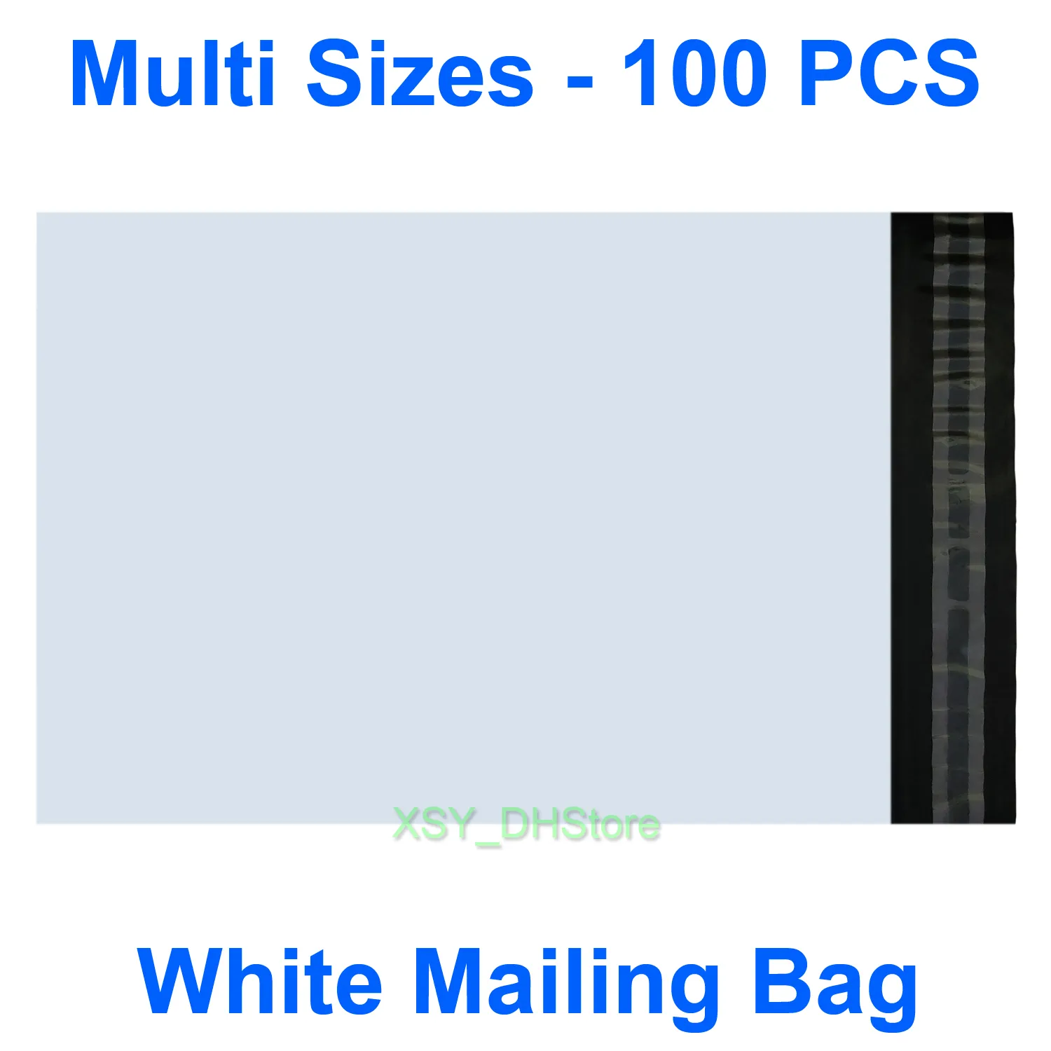 100 White Poly Mailers - Assorted Sizes 4.3-12 x 7-16 - Shipping ...