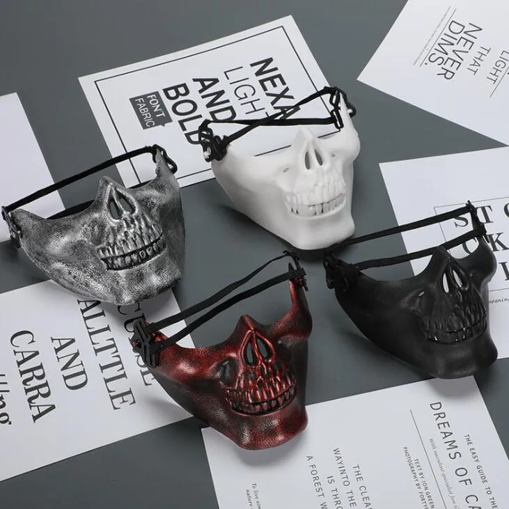 Combat Warrior Half Face Skeleton Wrench Mask For Halloween Party 9051 ...