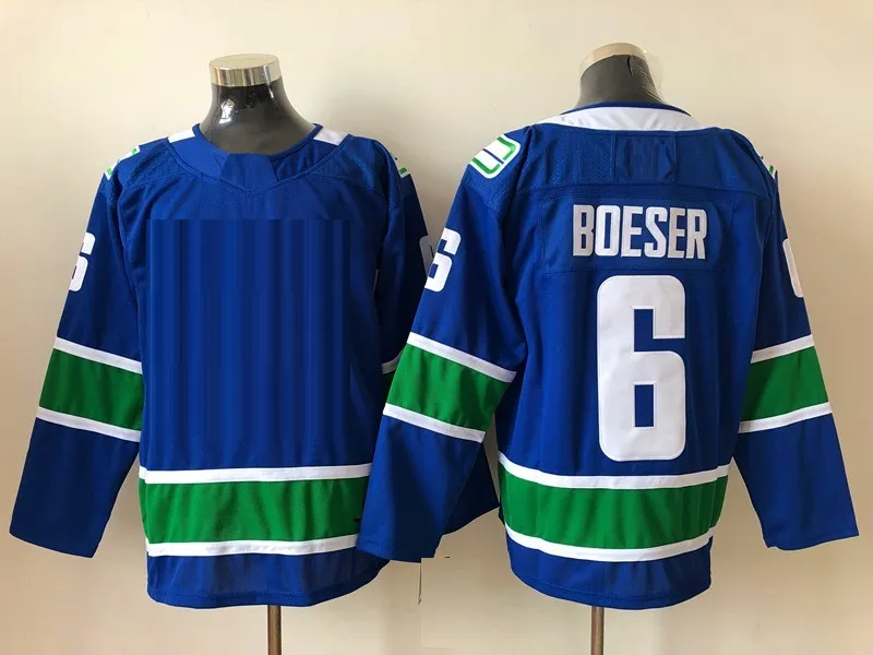 Mens 2023 Reverse Retro 2.0 Hockey Jerseys 6 Brock Boeser 40 Elias ...