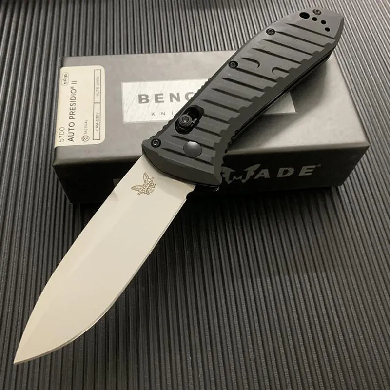 High Quality Benchmade 5700 Folding Knife S30V Drop Point Blade Black ...