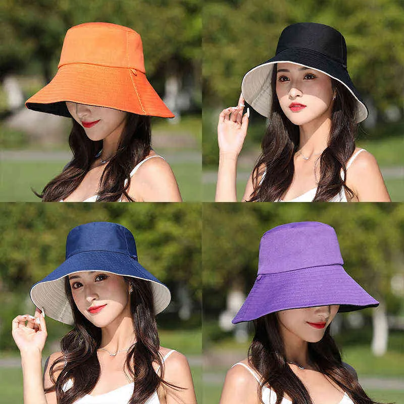 DHgate.com:Foldable Womens Cotton Bucket Sun Hat for Summer Outdoor ...