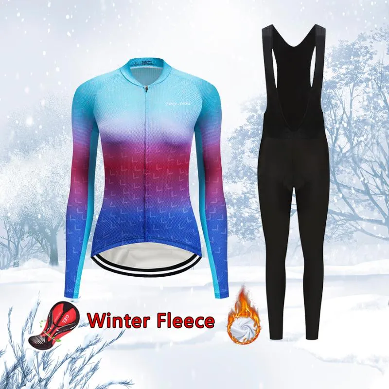 DHgate.com:‍ Womens Thermal Fleece Cycling Jersey Set 2024 | Winter MTB Bicycle Clothes Suit ...