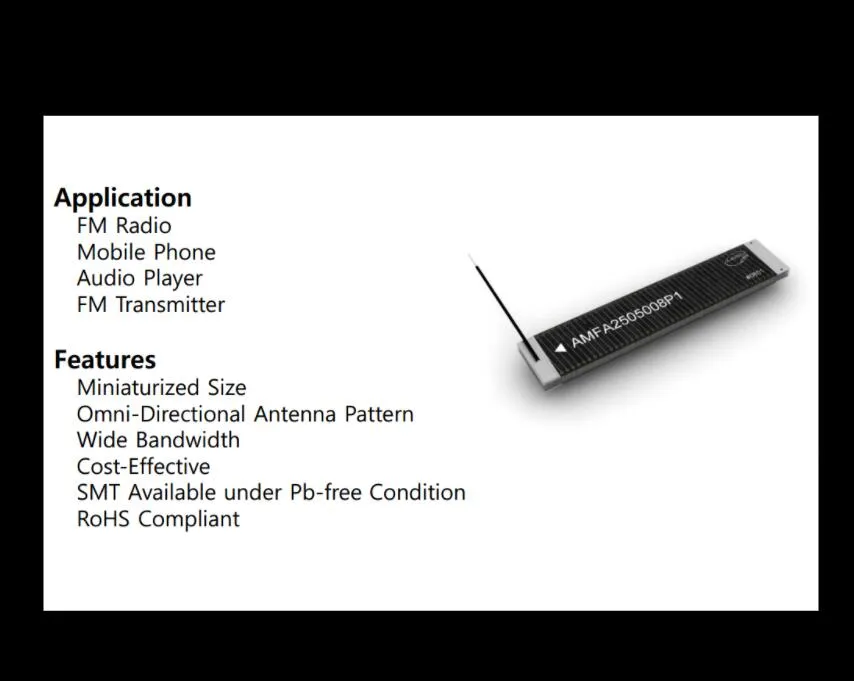 AMOTECH 25mm FM SMD Antenna 87 108MHz For Radio Chip, 87.5/108MHZ, FM ...