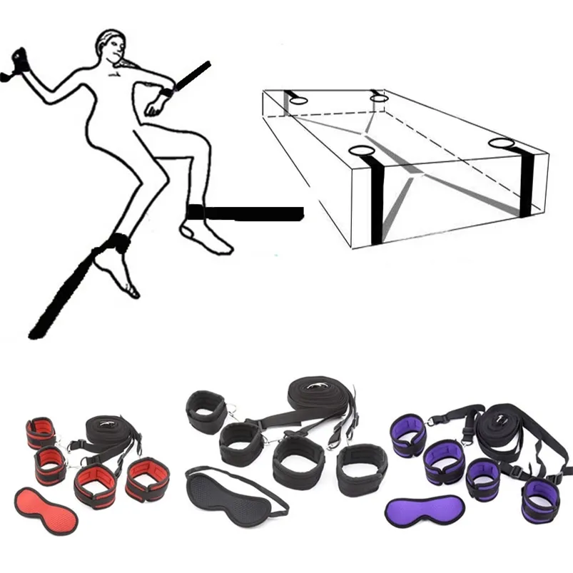 Handcuffs Bondage Erotic Under Bed Sex Bondage Restraint System Games For Adults Wrists Ankle