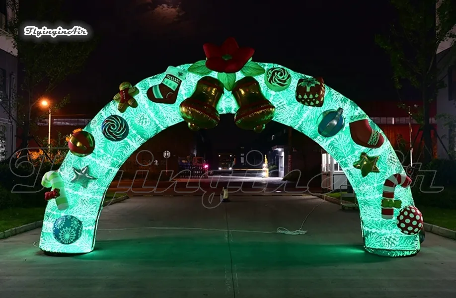 Outdoor Inflatable Decorations Festive Lighted Christmas Archway, 6m ...