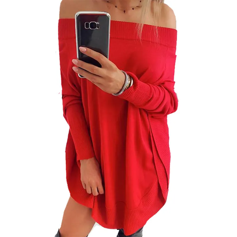 Off-Shoulder Red blouse sweater for ladies Dress for Women - Sexy ...