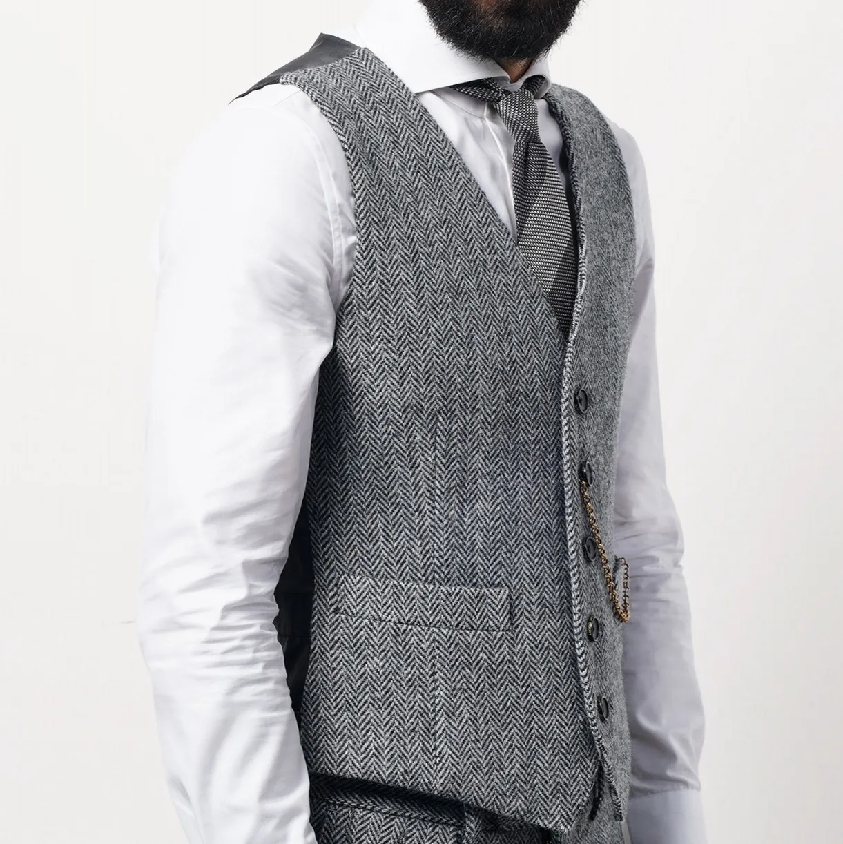 DHgate.com:Wool Vest for Groomsmen - Brown Slim Fit Waistcoat for ...