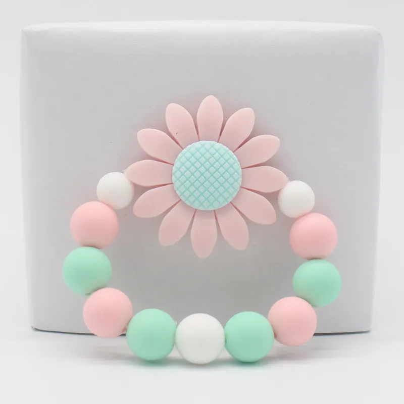 DHgate.com:Baby Teething Toys: Silicone Beads Teether Ring Chain ...