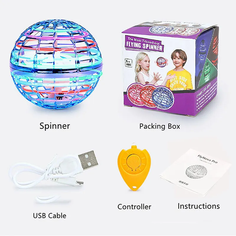 Flynova Pro Fly Ball Spinner Handheld Hover Sensory Boomerang With ...