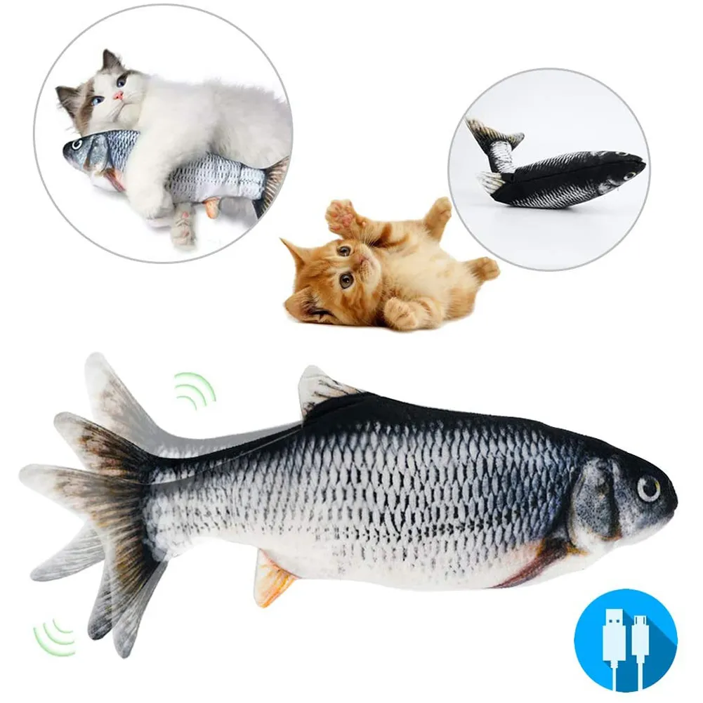 Electric Flopping Fish Cat Toy: USB Rechargeable, Interactive Fun! Shop ...