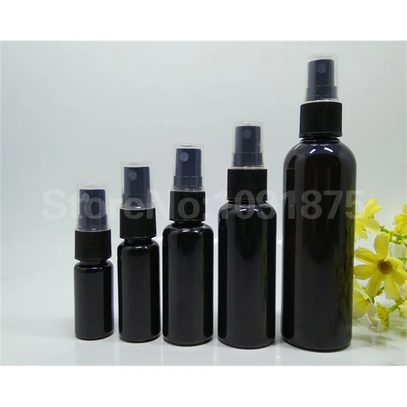 Versatile Empty Black Plastic Spray Bottle Set Includes 10ml Bottle ...