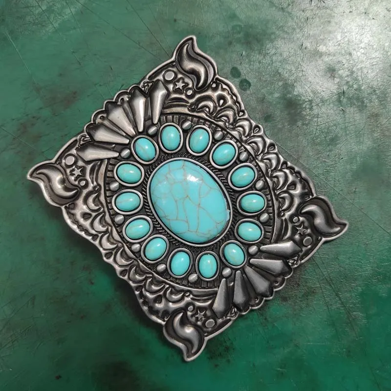 DHgate.com:Western Turquoise Stone Cowboy Belt Buckle for Men Women ...