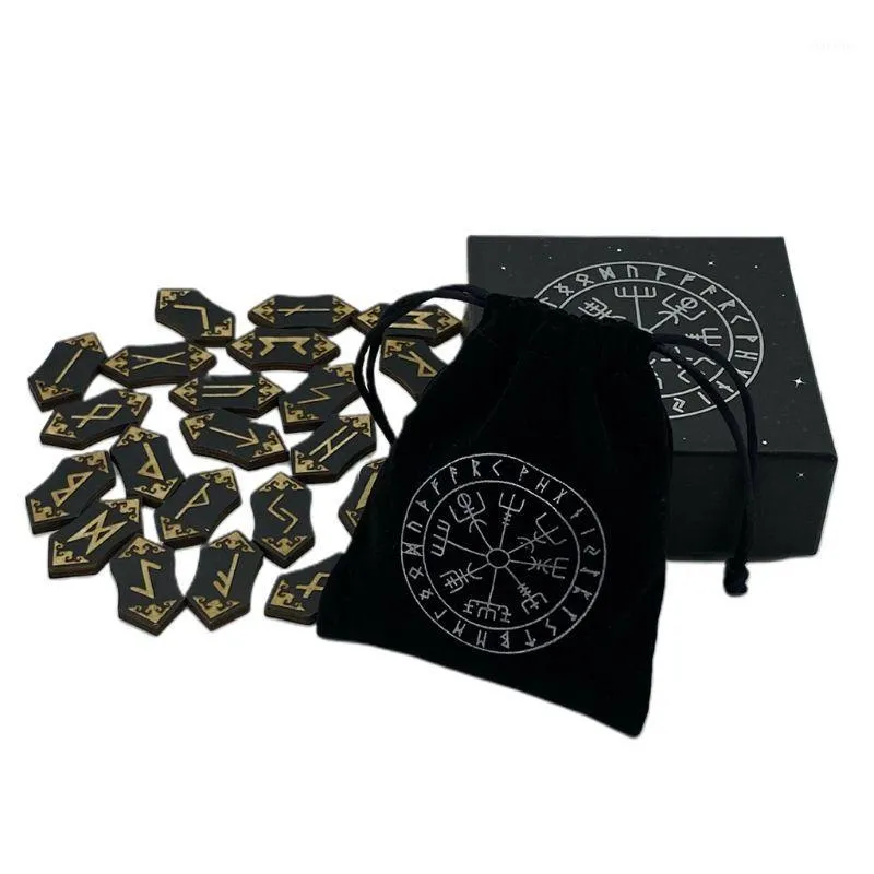 DHgate.com:Wooden Runes Set: 25 Carved Energy Stones for Divination ...