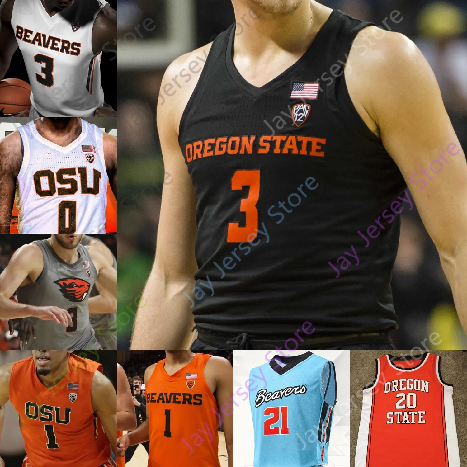 DHgate.com:Oregon State Beavers Jersey NCAA College Basketball Tinkle ...
