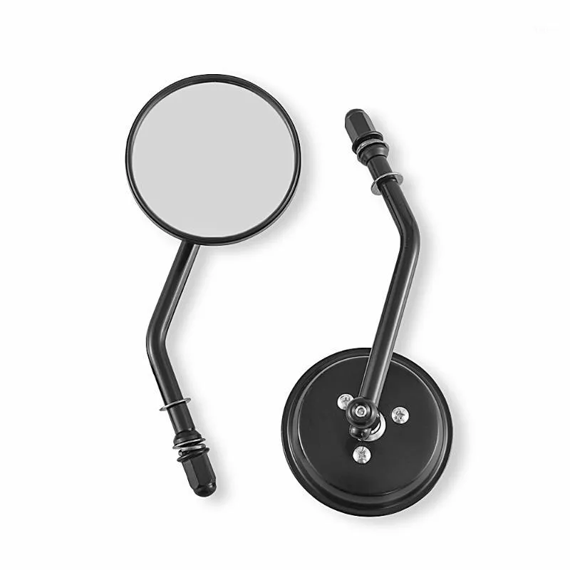 Motorcycle Mirrors Evomosa 8mm Short Stem 3round Black Rearview Mirror