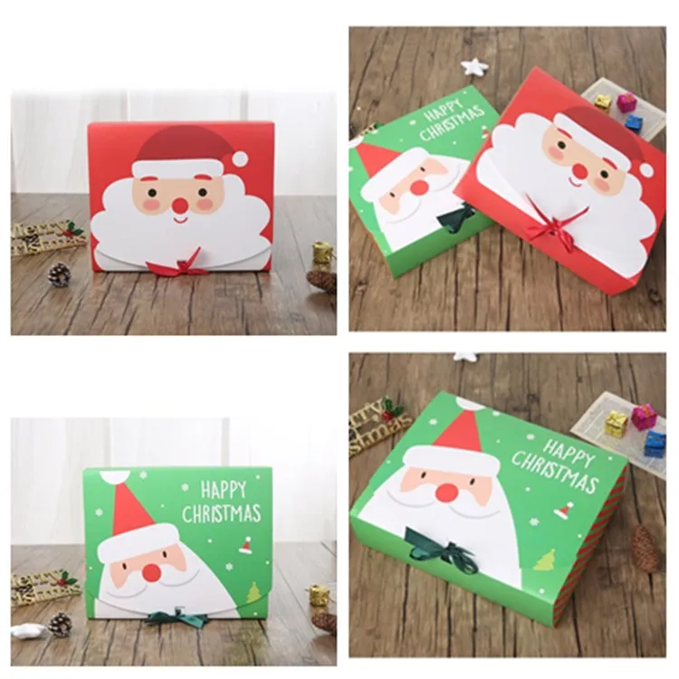 Hot Christmas Eve Big Snowman Gift Boxes Santa Papercard Kraft Present ...