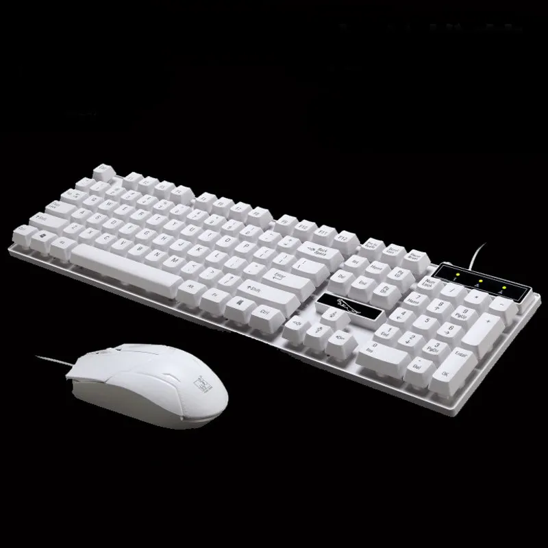 DHgate.com:Pure B/W Wired Keyboard Mouse Set: Ergonomic Keyboards and ...