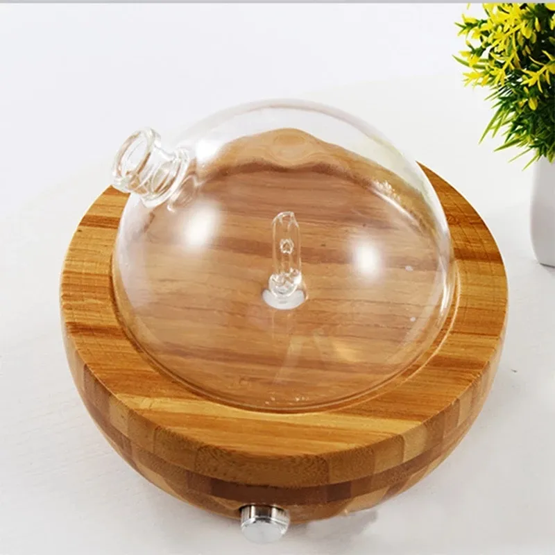 Bamboo & Glass Essential Oil Diffuser - Ultrasonic Aromatherapy ...