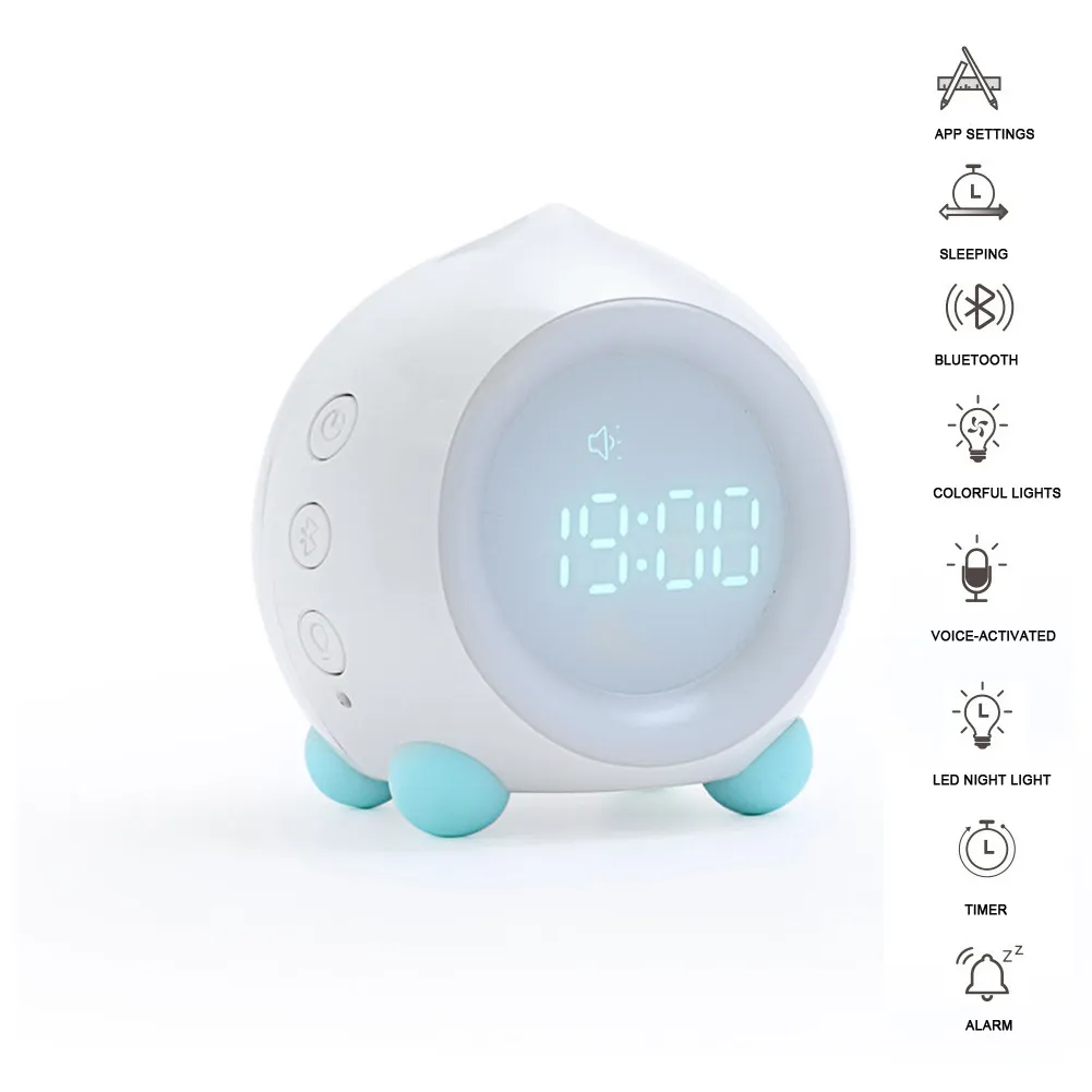 Colorful Kids Smart Alarm Clock With 7 Changing Colors Digital Display ...