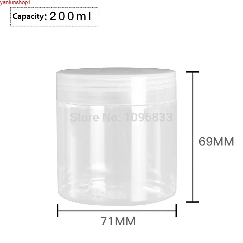 Set Of High Quality 200g/200ml Plastic Jars With Aluminum Lid Caps ...