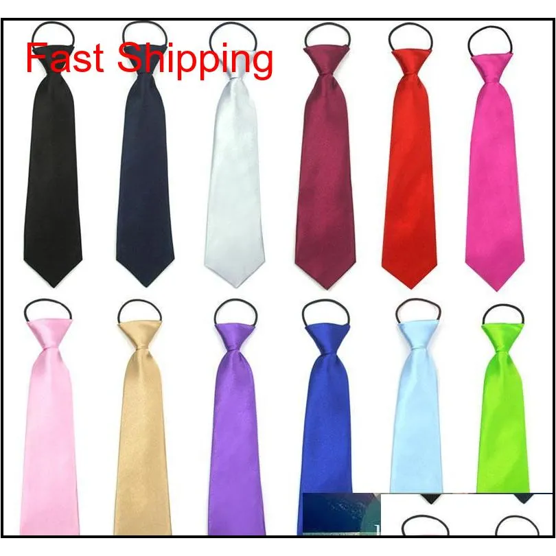 Easy To Wear Solid Tie Necktie Easy For Kids Perfect For School ...