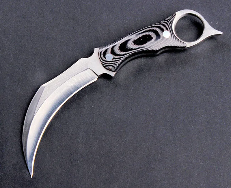 Premium 440C Steel Karambit Claw Knife: Full Tang Micarta Handle ...