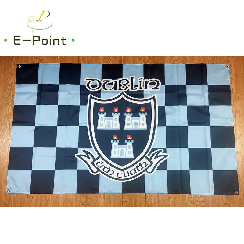 Ireland Flag Shamrock Checkered Banner, 3x5ft Polyester Flag, National ...