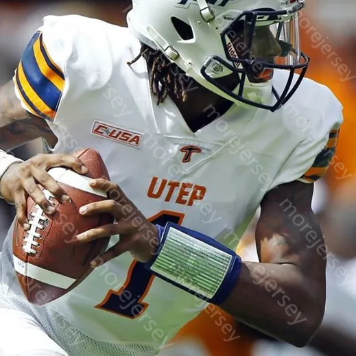 UTEP Miners Football Jersey NCAA College Aaron Jones Gavin Hardison ...