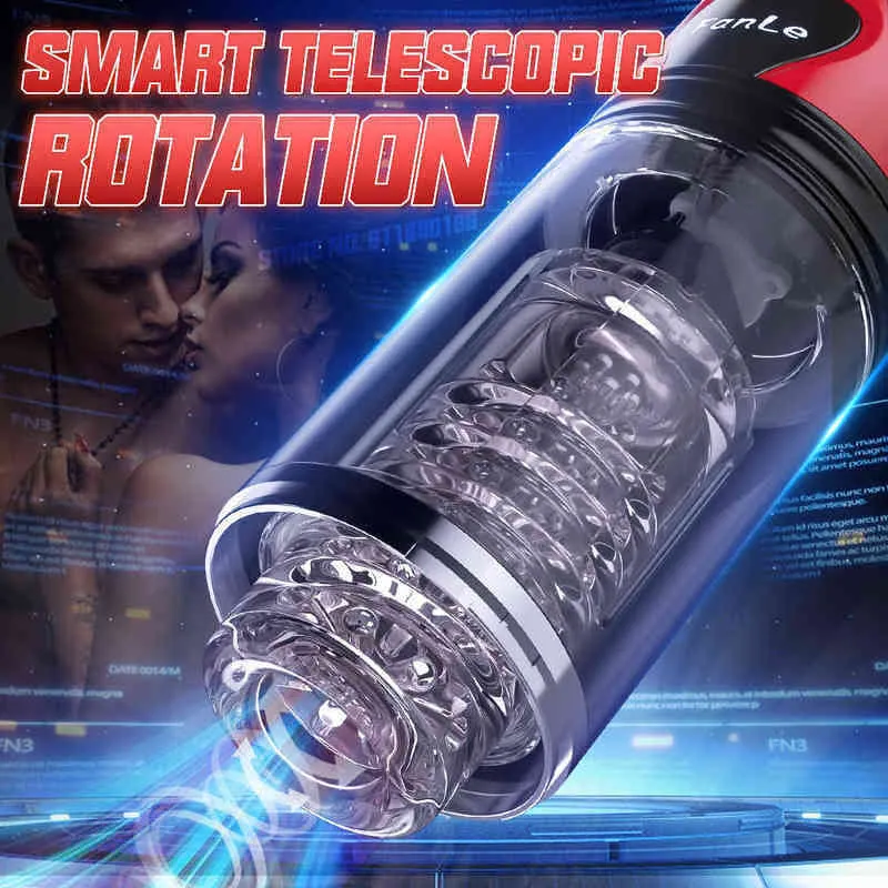 NXY Sex Men Masturbators Automatic Telescopic Rotation Male Masturbator Cup With Bracket Hands ...