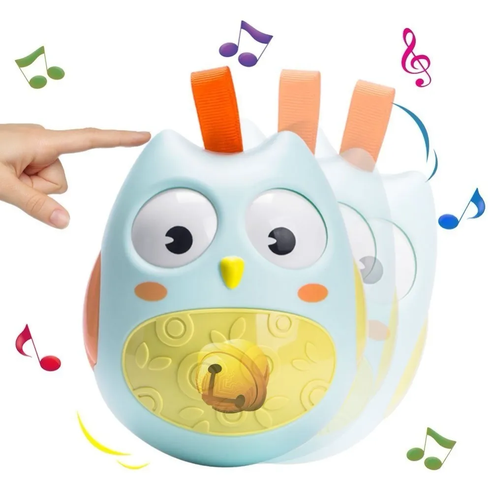 Cute Baby Toys Nodding Moving Eyes Owl Doll Baby Rattles Gifts Baby ...