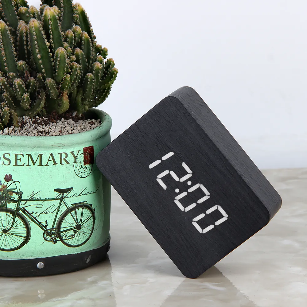 Digital LED Wooden Clock Timer With Seconds With Voice Control ...