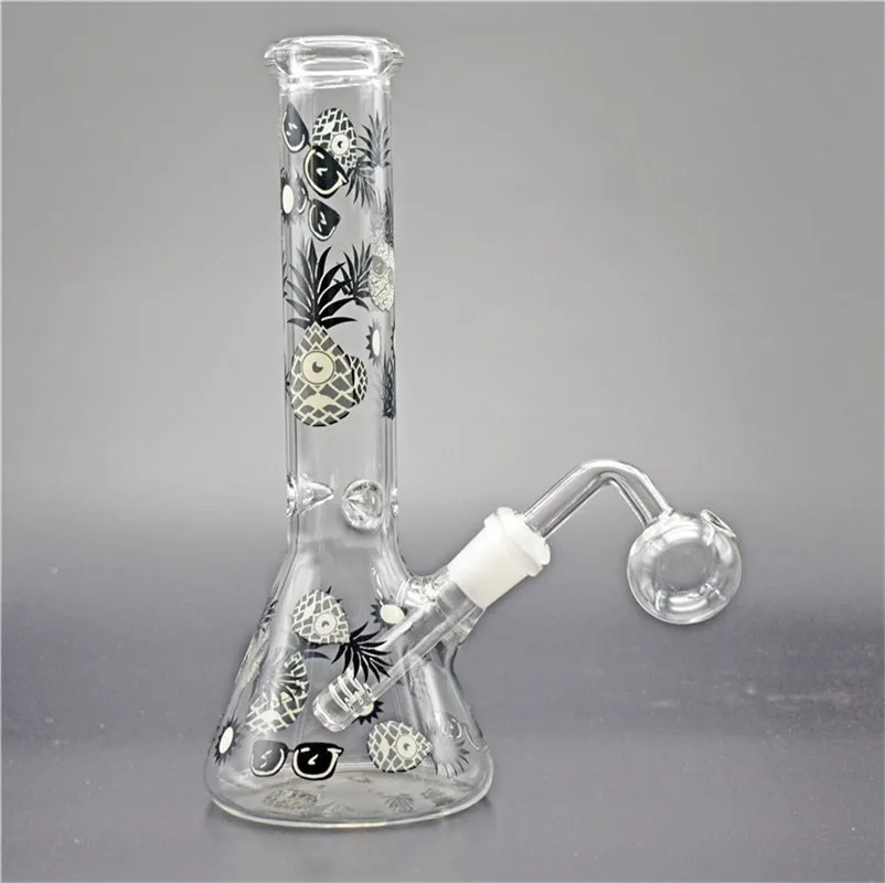 Glow In The Dark Glass Bong Avec Downstem TriangleThick Pyrex Dab Plate ...