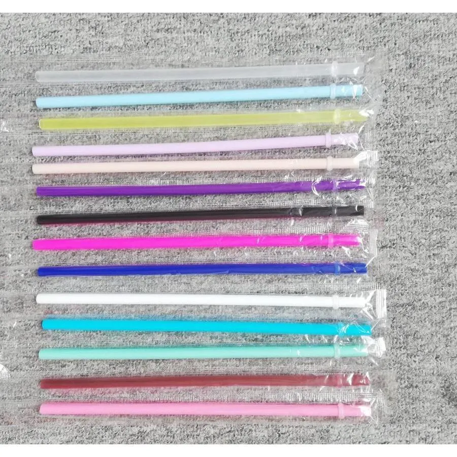 DHgate.com:5cm FDA Certified Colored Reusable Plastic Drinking Straws ...