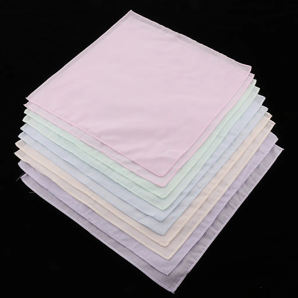 DHgate.com:10 Pack Cotton Handkerchiefs for Men and Women, Colorful ...