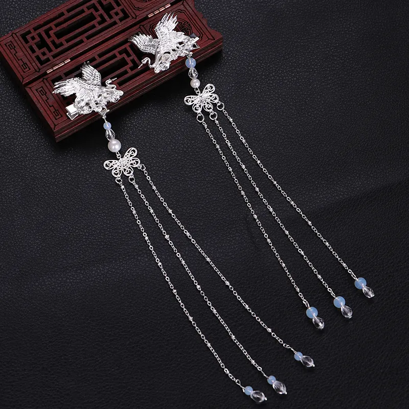Hanfu Crystal Chinese Hair Accessories Silver And Gold Hairpins For ...