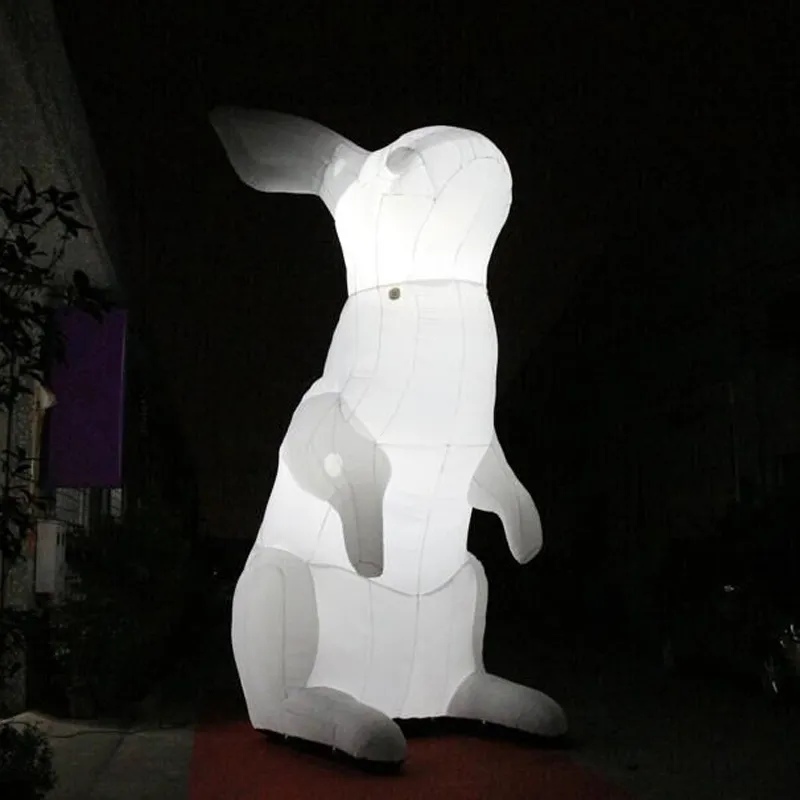 Custom Advertising Giant Inflatable Easter Bunny With LED Light White ...