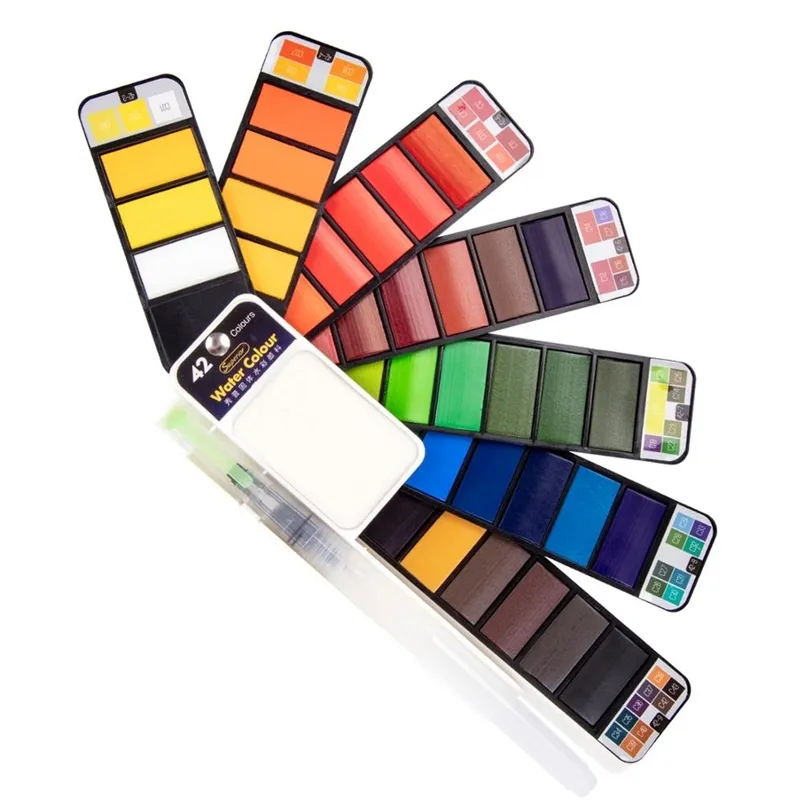 Beginner's Solid Watercolor Paint Set Superior 18/25/33/With Water ...