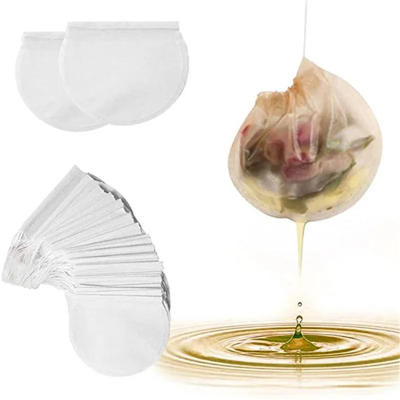 100 Unbleached Tea Filter Bags - Disposable Coffee Filters with ...